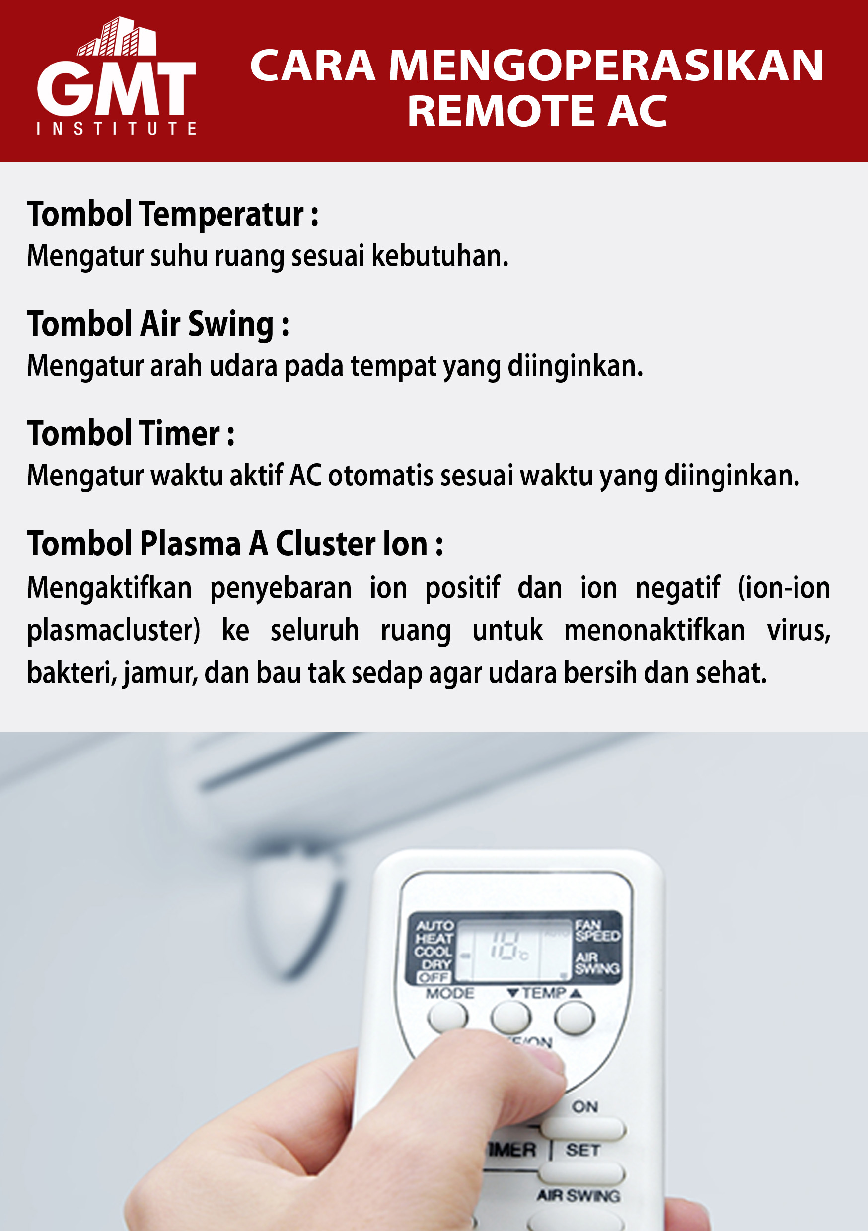 Cara Mengoperasikan Remote AC – Property Management Indonesia